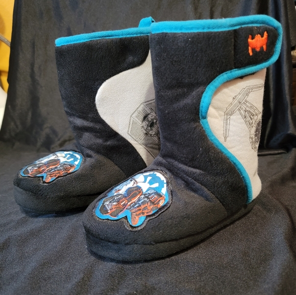 Disney | Shoes | Disney Store Star Wars Soft Boot Slippers Darth Vader ...